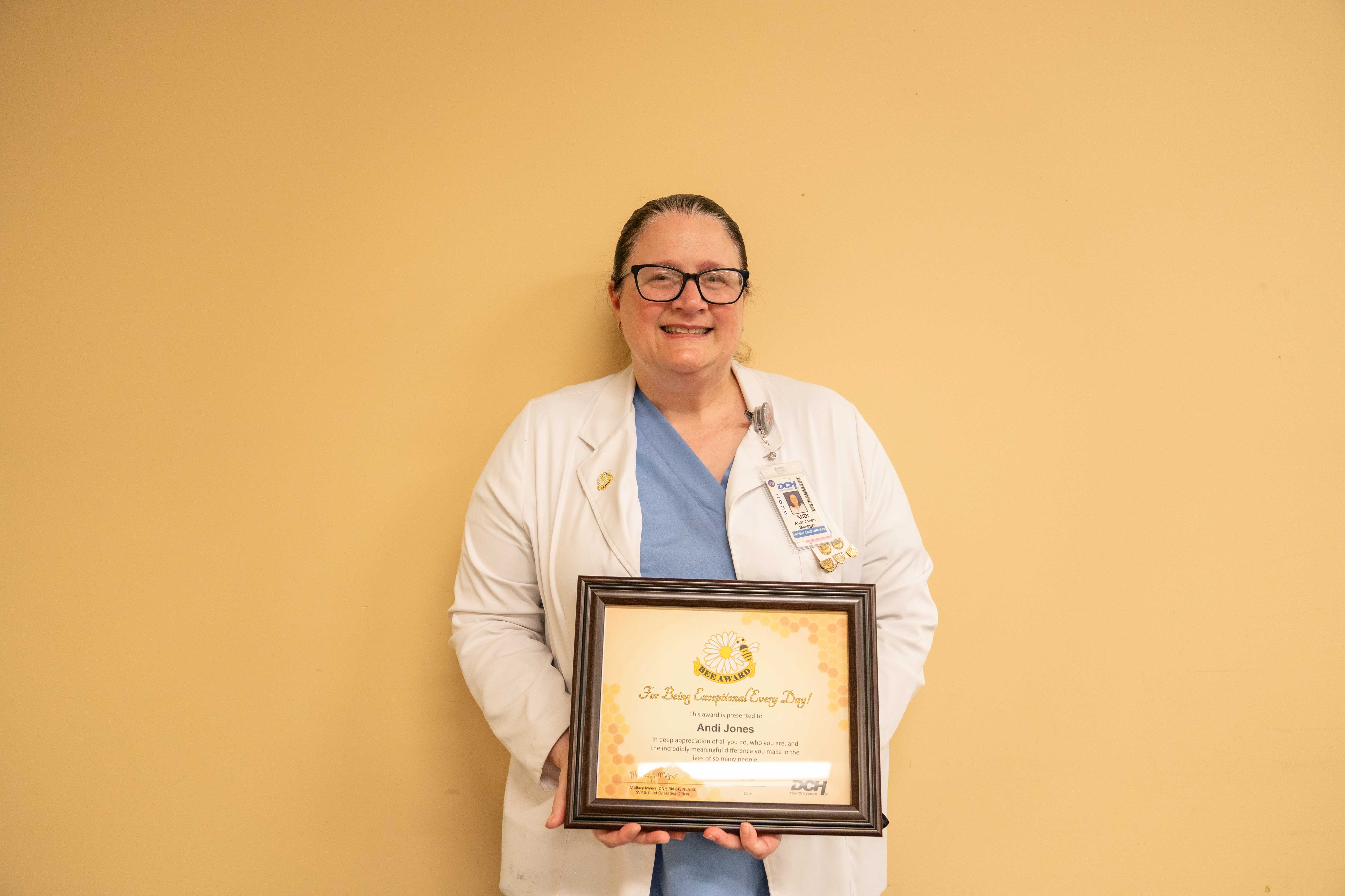Congratulations to DCH's latest BEE winner Andi Jones!